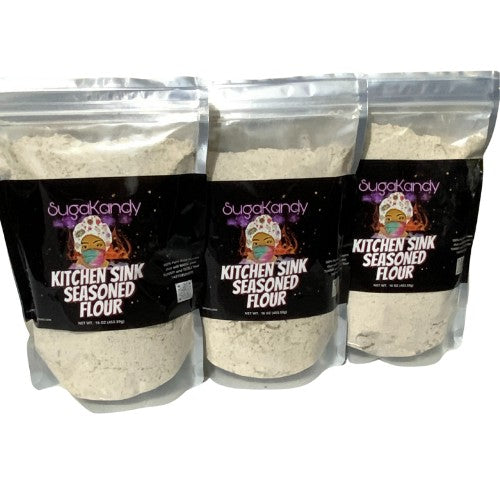 Suga Kandy's Kitchen Sink Seasoned Flour – Suga Kandy Sweet Treats LLC